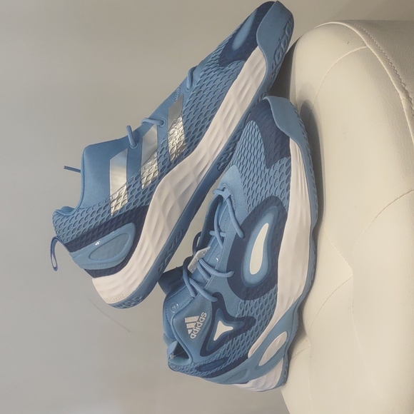 adidas | Shoes | Adidas 22 Light Strike Blue Silver Mens Basketball ...